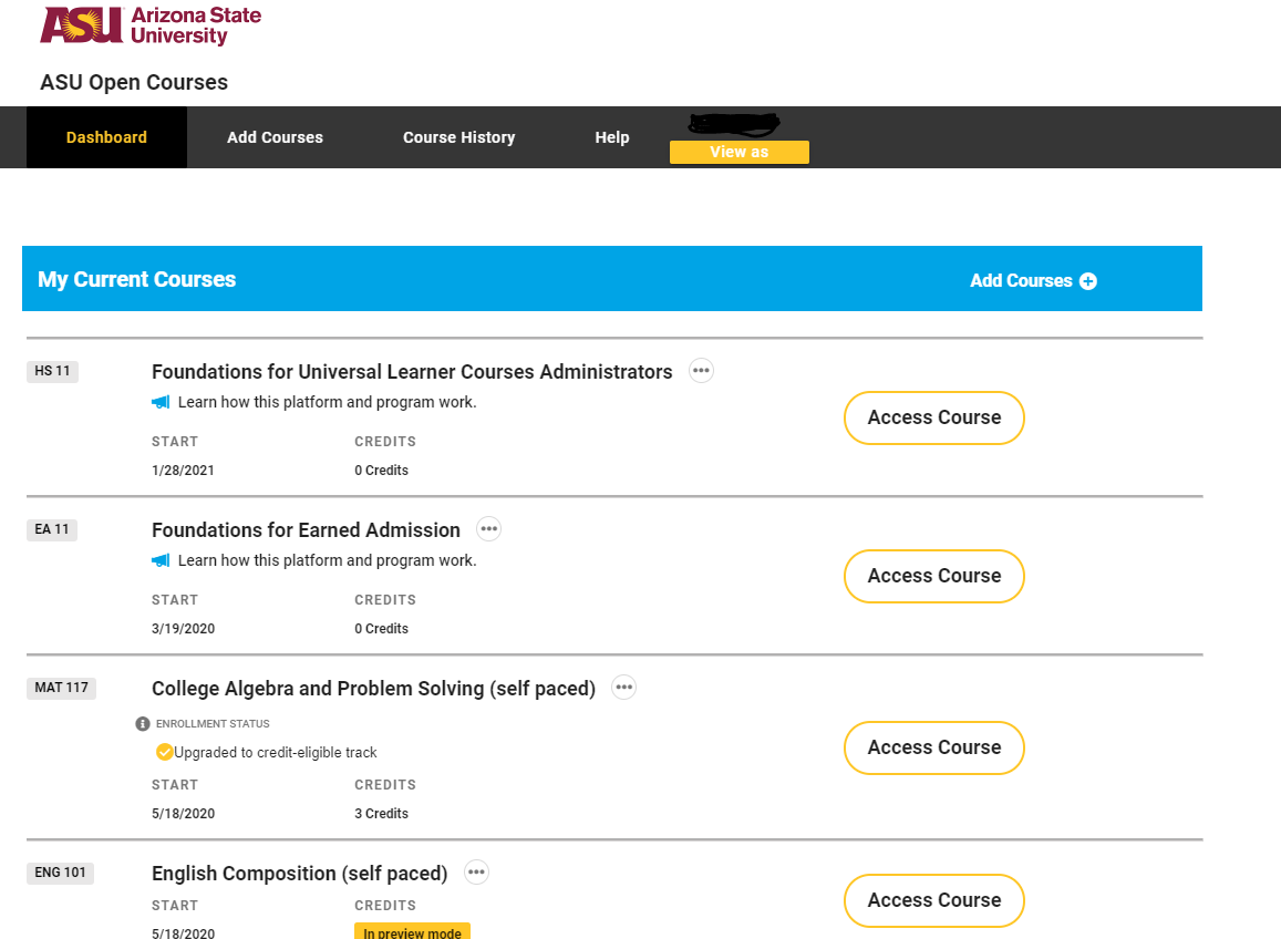 Where do I login to my Universal Learner Courses portal?