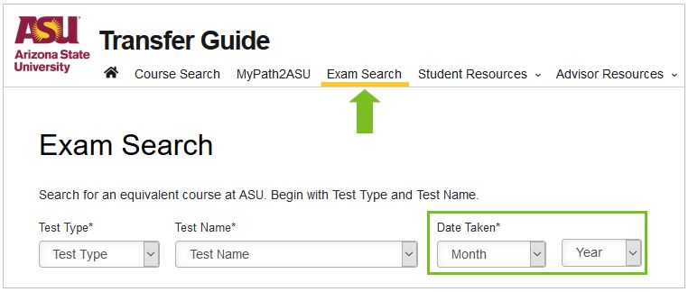 Where do I find Credit by Exam equivalencies?