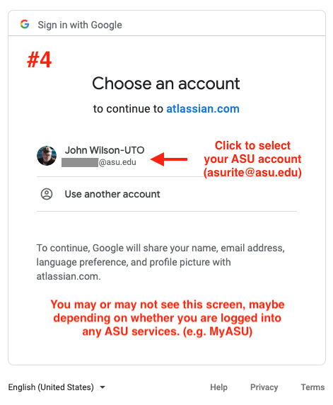 Logging into your "asudev" Trello account