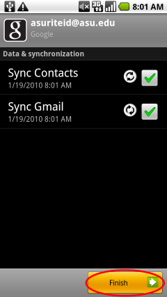 Access Gmail for ASU on your Android