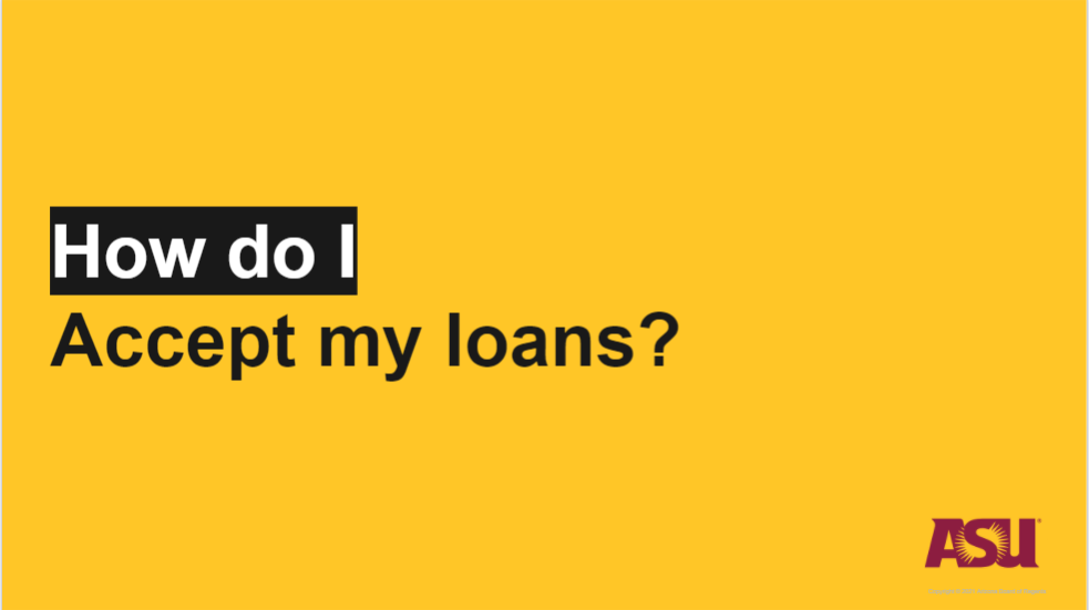 How do I accept my Financial Aid and Loans?