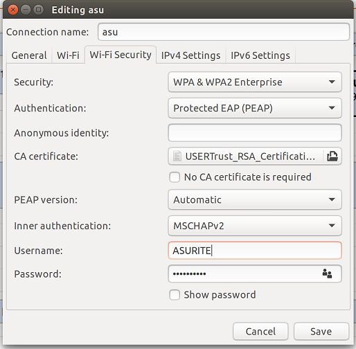 How Do I Setup ASU Wireless on Ubuntu Linux?