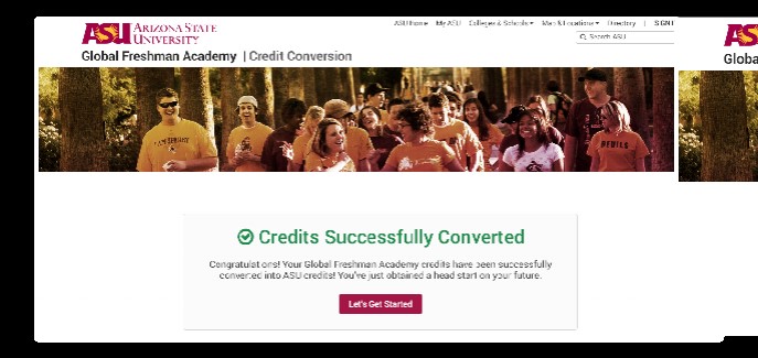 Global Freshman Academy Converting Credit Notifications
